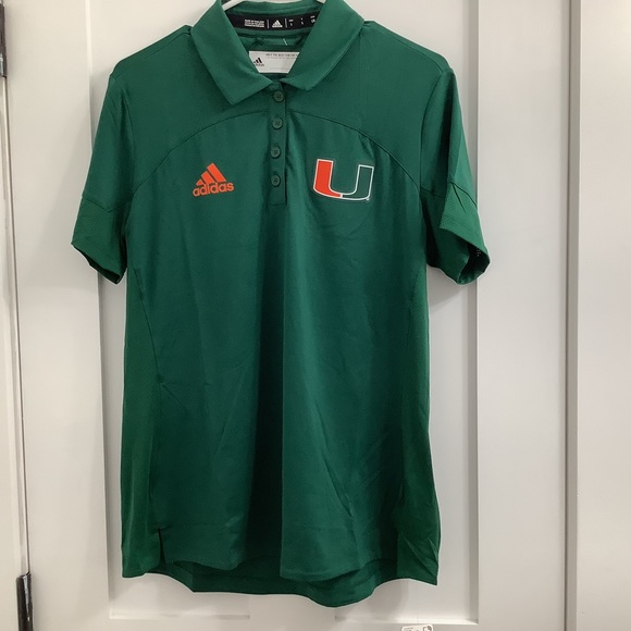 adidas | Tops | Adidas Miami Hurricanes Polo Shirt | Poshmark